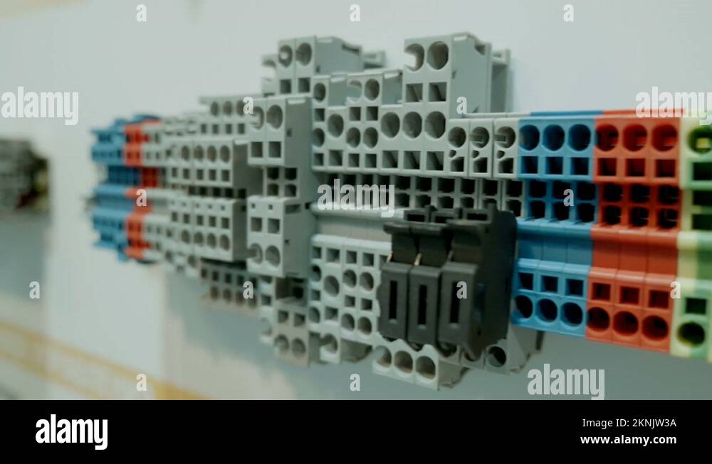 Electrical terminals of different colors for connecting wires in ...