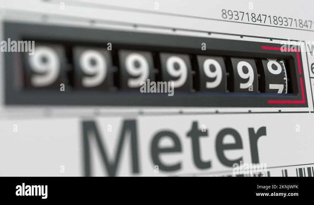 Analog counter displays FAILURE text, conceptual 3D animation Stock ...