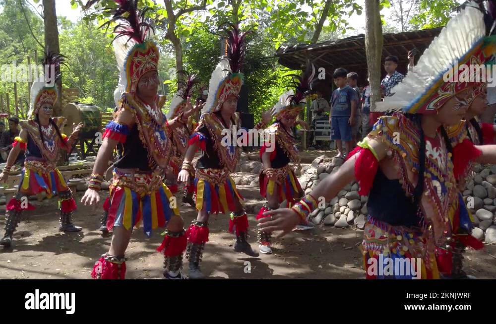 Topeng Ireng also known as Dayakan art, is a new form of folk dance ...