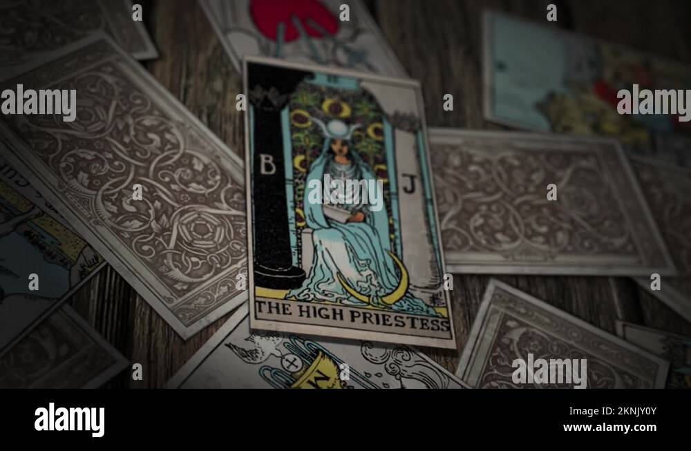 Mysterious Forecasting Ritual Concept Of The High Priestess Tarot Card ...