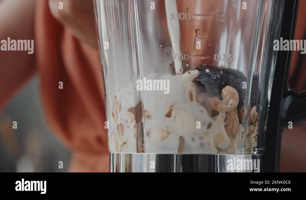 Making smoothie milk nuts Stock Videos & Footage - HD and 4K Video ...
