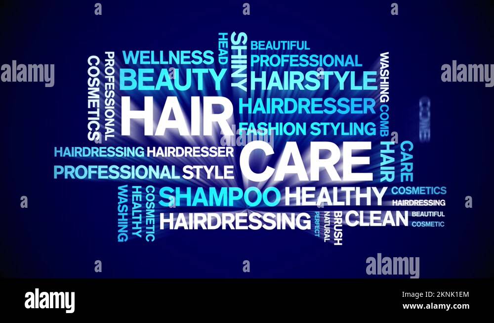 Hair Care animated word cloud,text animation kinetic typography ...