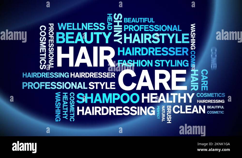 Hair Care animated word cloud,text animation kinetic typography ...