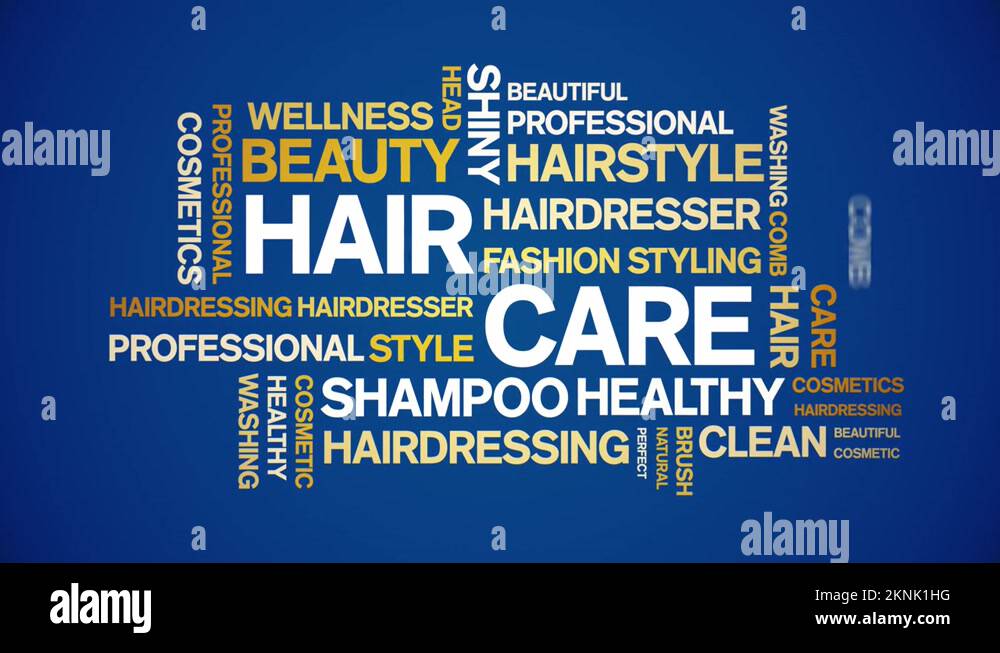Hair Care animated word cloud,text animation kinetic typography ...