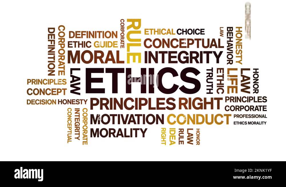 Ethics animated word cloud,text animation kinetic typography seamless ...