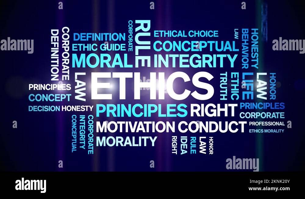 Ethics animated word cloud,text animation kinetic typography seamless ...