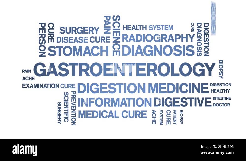 Gastroenterology animated word cloud,text animation kinetic typography ...