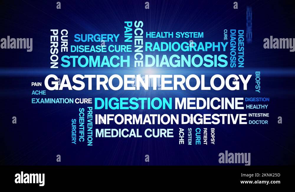 Gastroenterology animated word cloud,text animation kinetic typography ...
