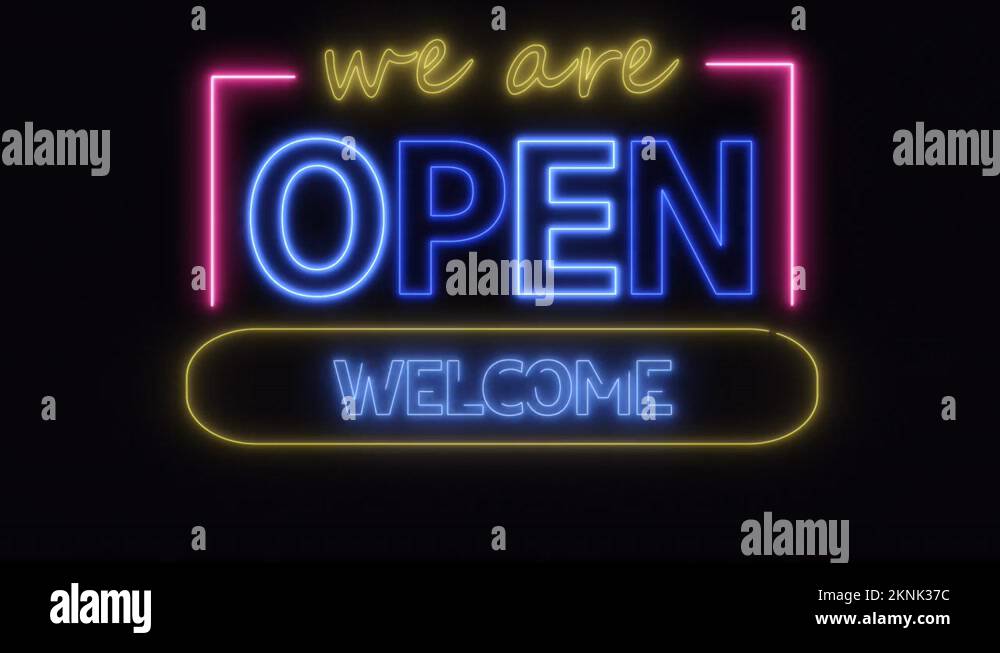 Open sign banner welcome notice Stock Videos & Footage - HD and 4K ...