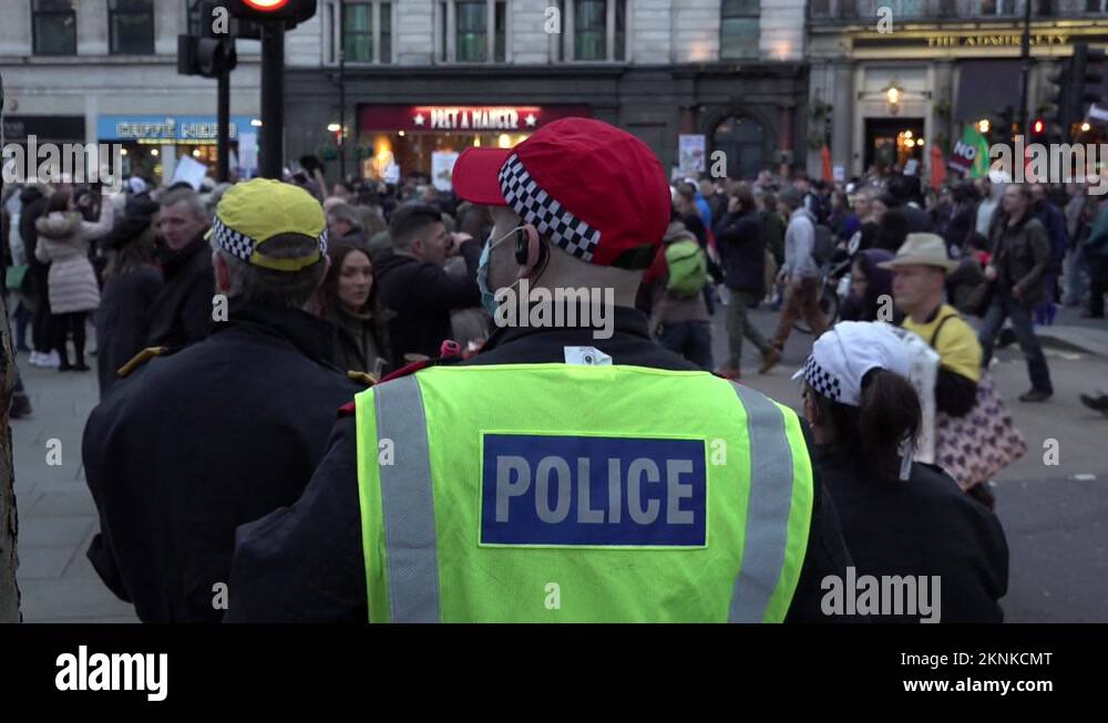 Three senior officers of the Metropolitan Police Force wearing ...