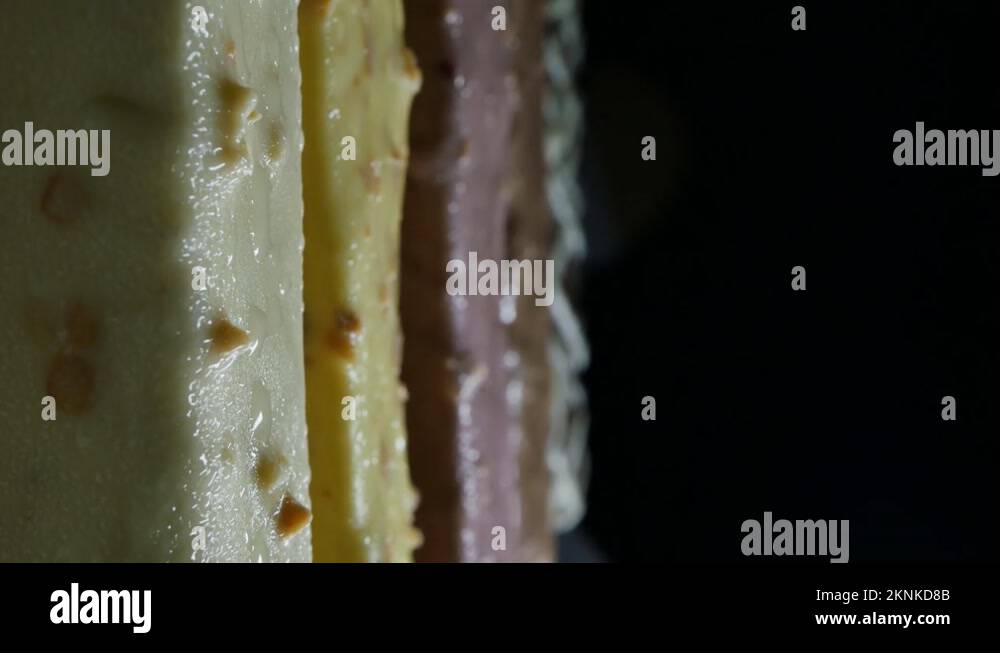 vertical video assortment of rectangular ice cream bars with different ...
