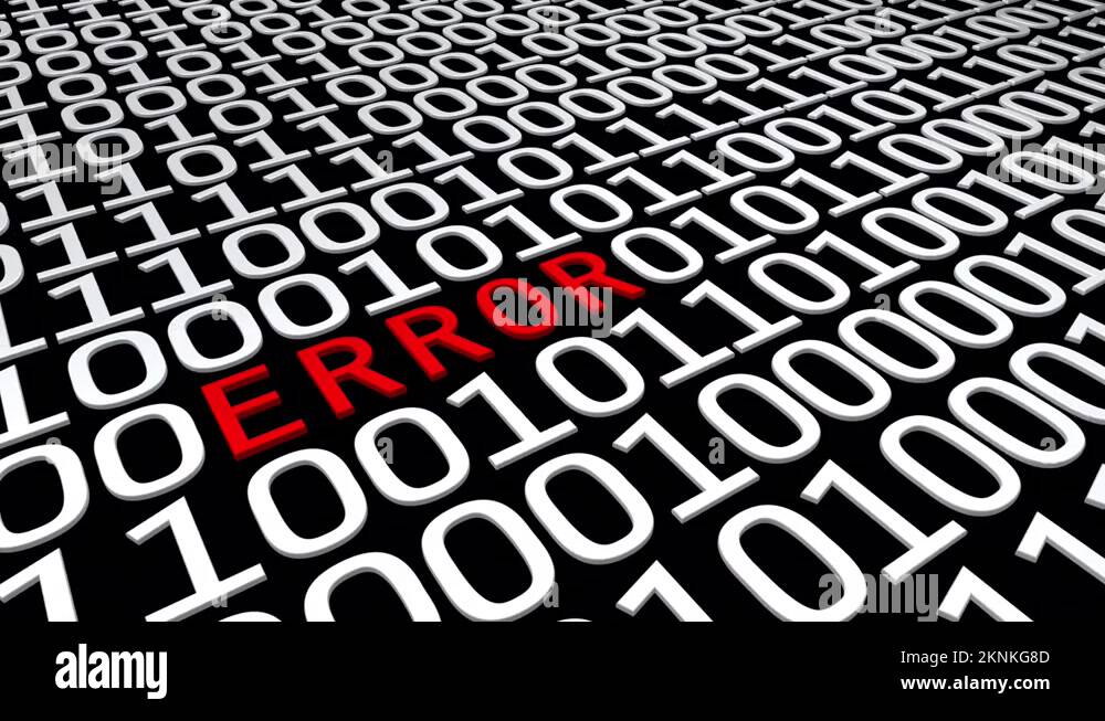 Digital binary numbers error Stock Video Footage - Alamy