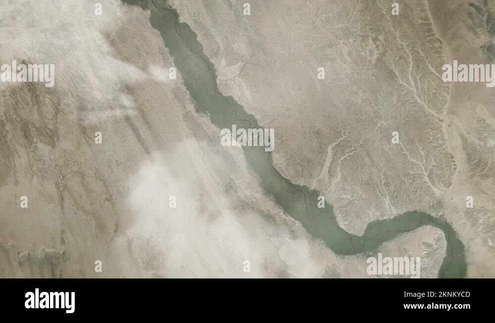 Zoom of the earth from space to the city of Sohag, Egypt Stock Video ...