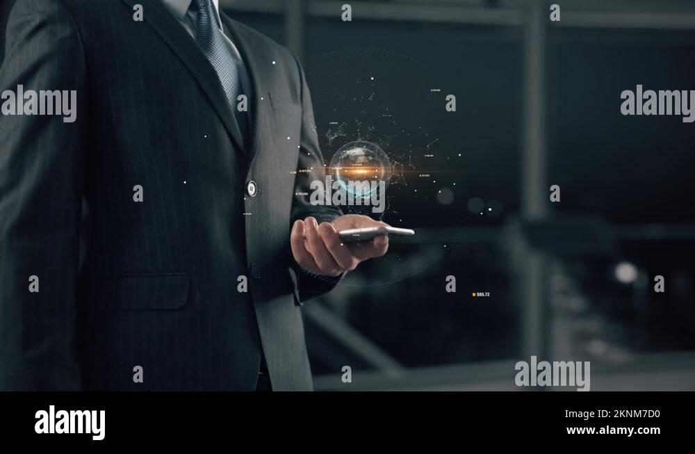 Businessman with Gaming In The Metaverse hologram concept Stock Video ...
