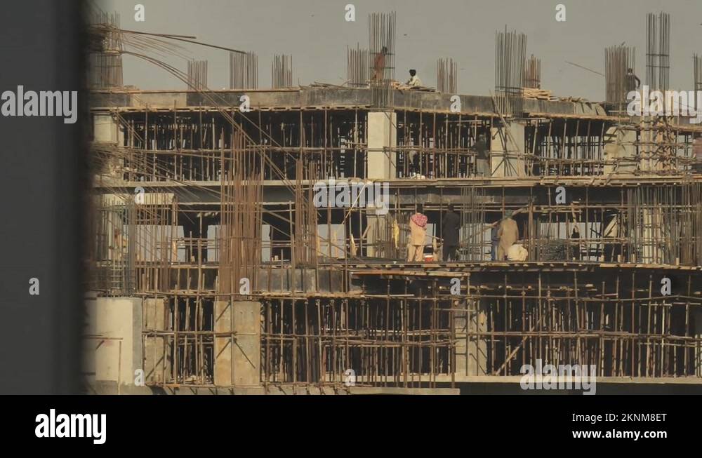 Construction Of New Office Building In Bahria Town In Karachi. Slow ...