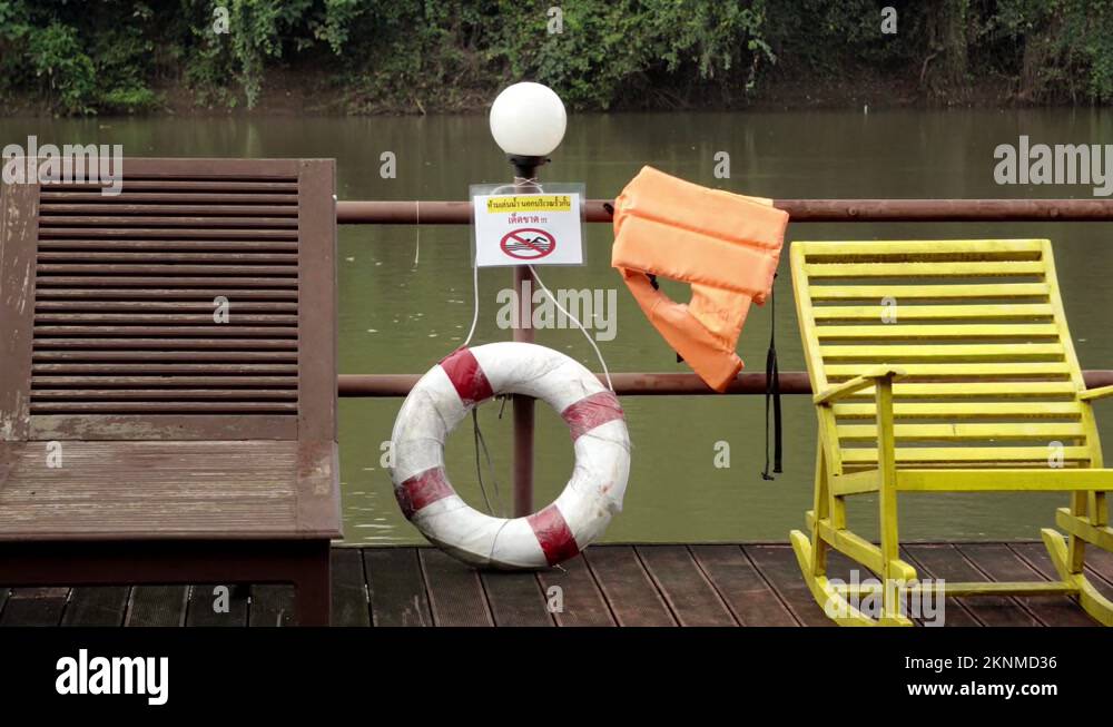 A warning sign advising people of no swimming in the fast flowing ...