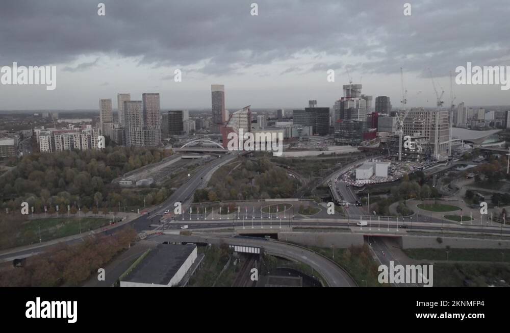 Transport infrastructure and high rise apartment buildings in city ...