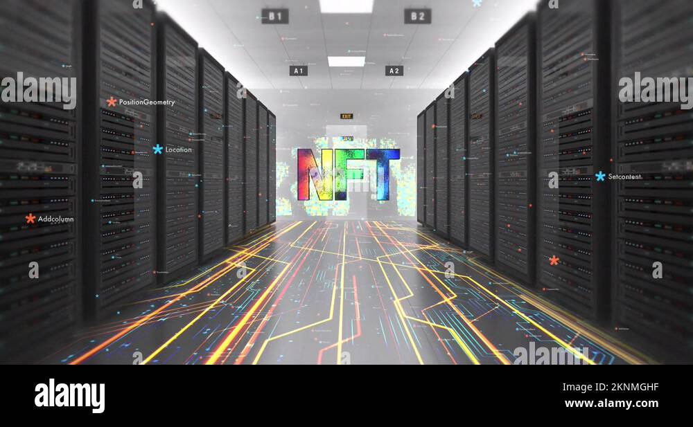 NFT Digital Artwork Symbol In Futuristic Modern Datacenter Stock Video ... NFT Digital Artwork Symbol In Futuristic Modern Datacenter Stock Video ...