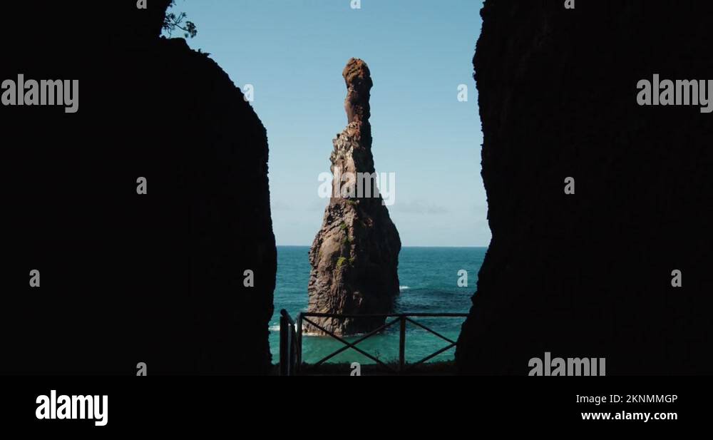 Volcanic Sea Stack At Ribeira Da Janela In Madeira Island, Portugal ...