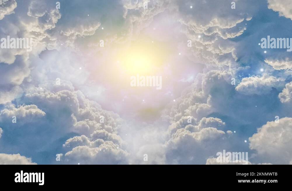 Camera moves towards a sky and heavenly objects seen at a distance ...