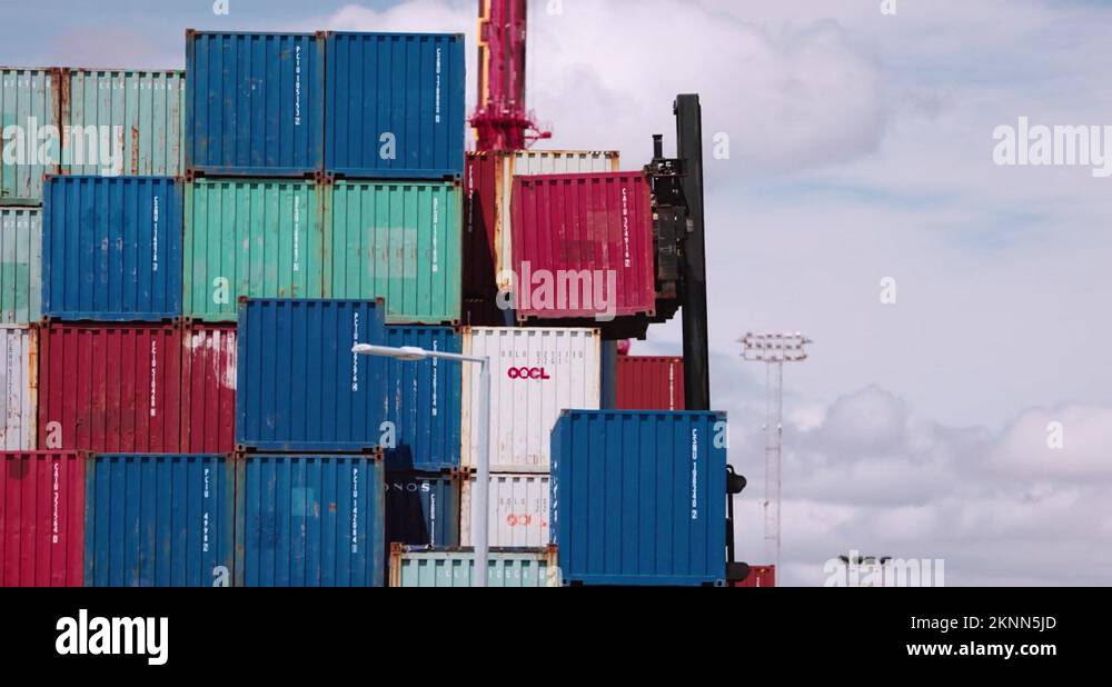Freemantle, Australia - Circa 2020s: Forklift Moving Container, supply ...