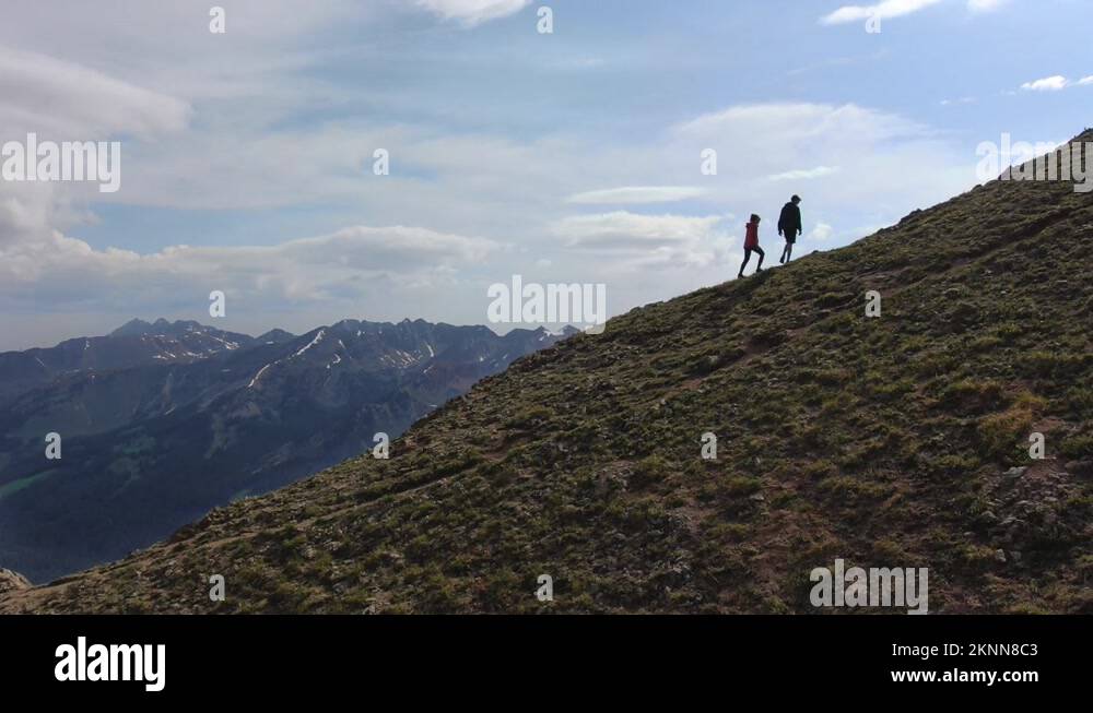 People trekking up mountain side view Stock Videos & Footage - HD and ...