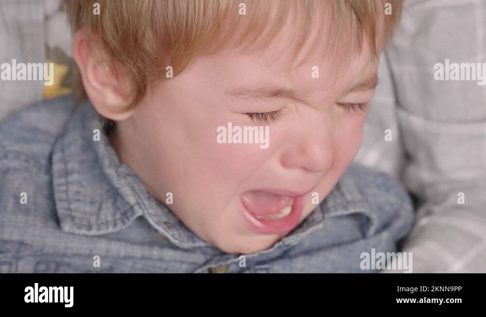 Toddler boy upset and crying Stock Video Footage - Alamy