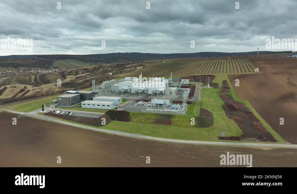 Oil and gas natural processing plant factory drone aerial storage ...