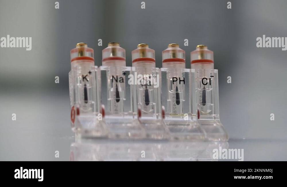 Macro Of Electrolye Analyser Reagent Solution With Specific Symbols ...