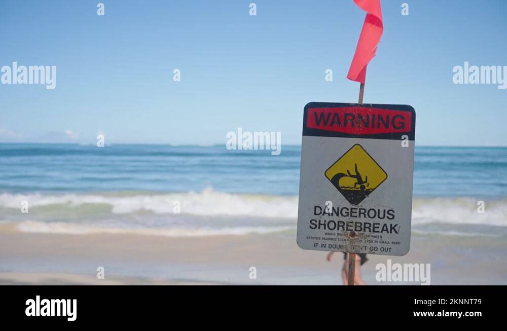 Beach sign warning dangerous shorebreak Stock Videos & Footage - HD and ...
