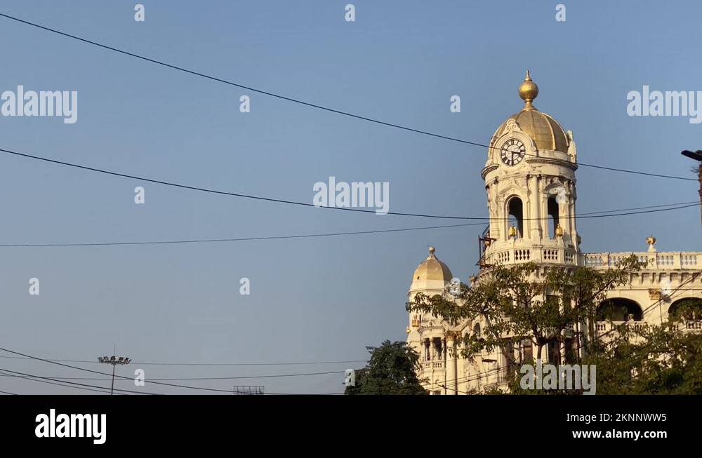 Top portion of Famous Indian city road landmark Chowringhee Dharamtala ...