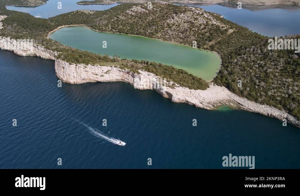 Saltwater Mir Lake At Dugi Otok Island In Croatia's National Park Stock ...