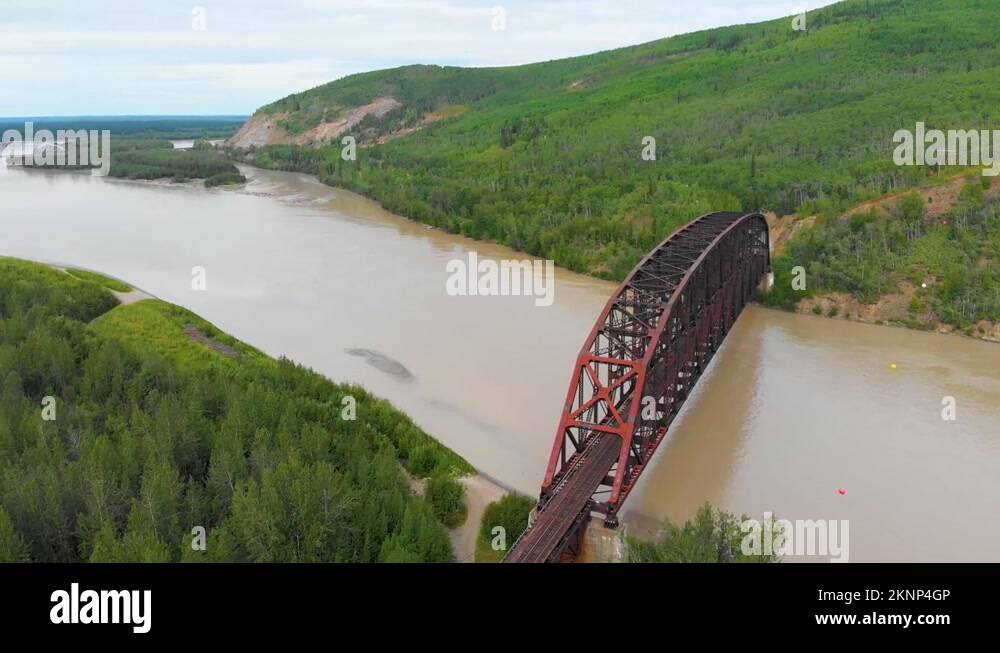 4K Drone Video of Mears Memorial Steel Truss Train Bridge over the ...