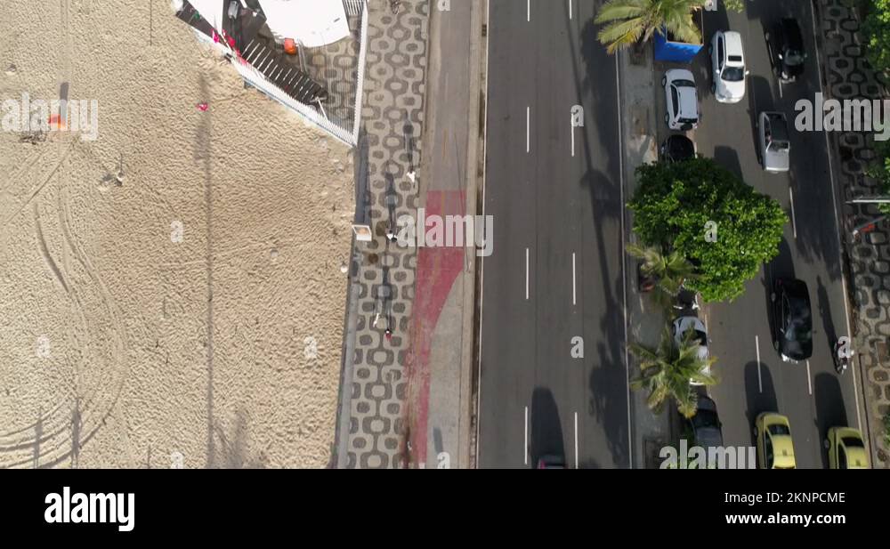 Busy road with cars along Ipanema Beach in Rio de Janeiro, Brazil Stock ...