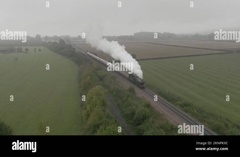 Cotswolds Steam Train running along the Gloucestershire and ...