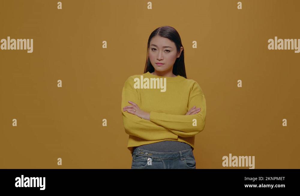 Young disappointed woman crossed arms Stock Videos & Footage - HD and ...