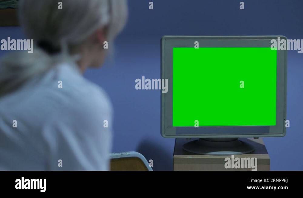 Doctor use defibrillator electrical device to shock heart. Green Screen ...