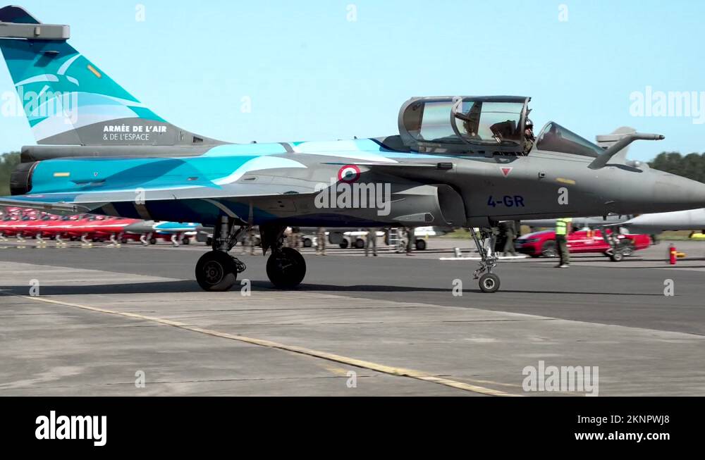 Pilot Of Dassault Rafale Aircraft Waving Its Hand During The Gdynia ...