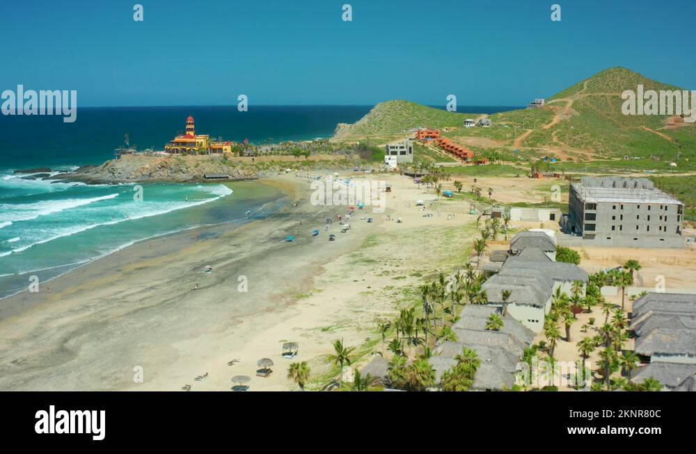 CERRITOS BEACH BCS MEXICO-2021: An Amazing Tourist Beach Stock Video ...