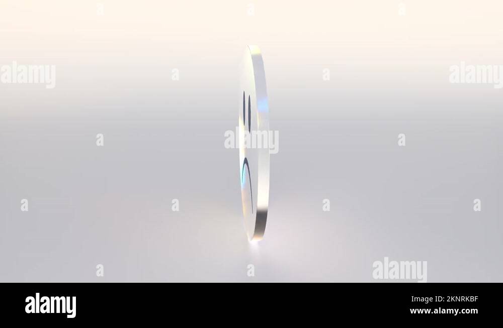 Baht sign and sad smiley on the sides of a spinning coin or token, bad ...