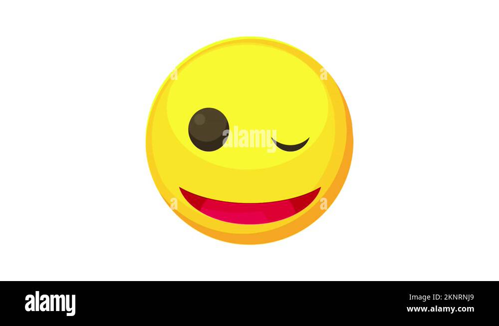 Happy wink emoticon icon Stock Videos & Footage - HD and 4K Video Clips ...