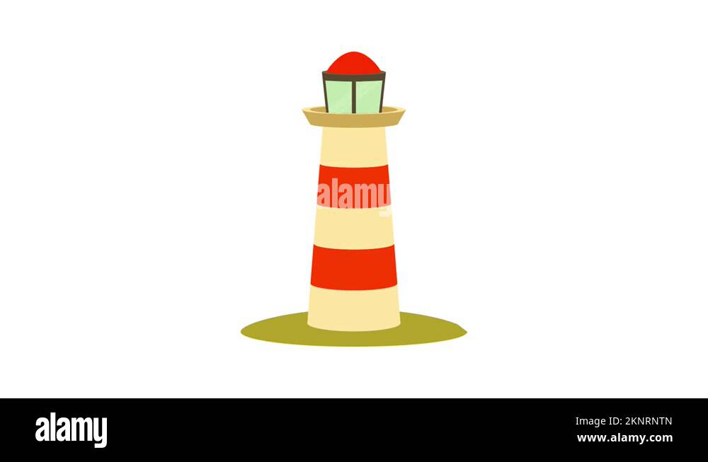 Lighthouse icon animation Stock Video Footage - Alamy