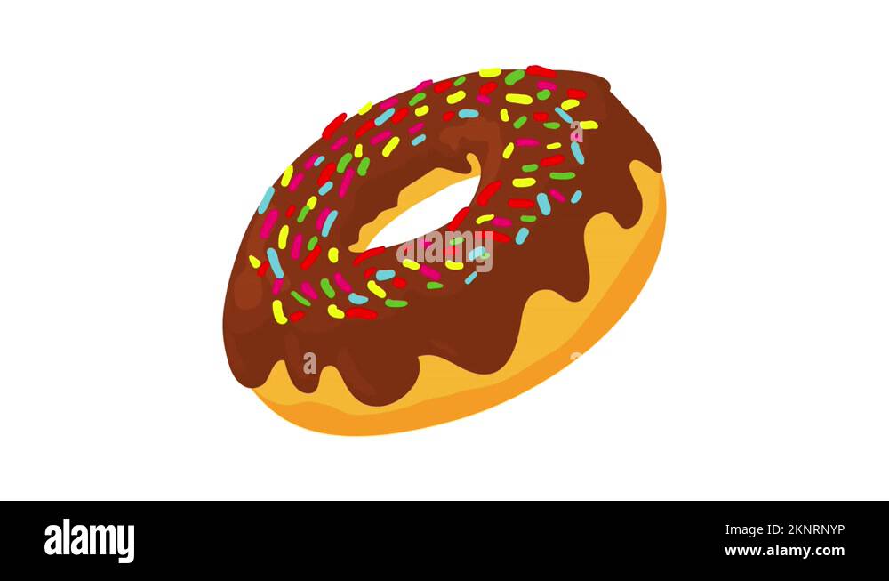 Donut icon animation Stock Video Footage - Alamy