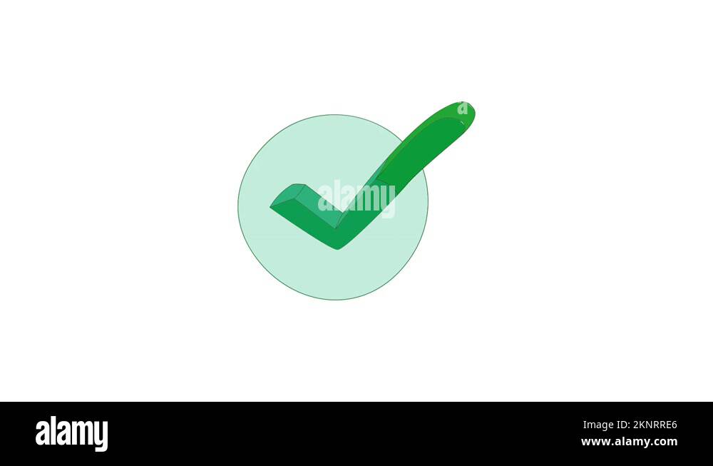 Cartoon positive tick symbol Stock Videos & Footage - HD and 4K Video ...