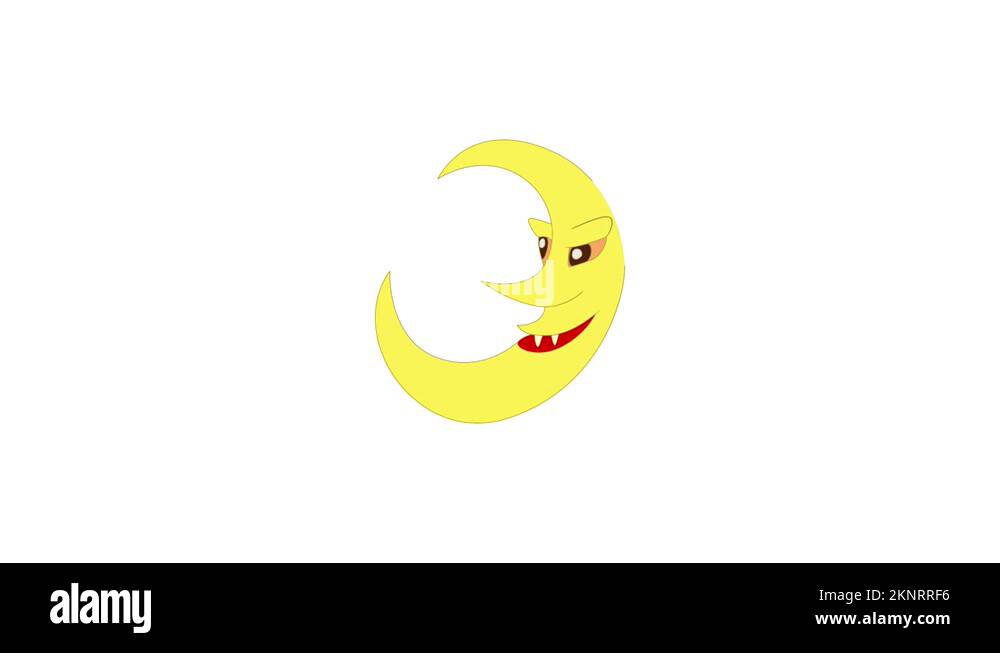 Crescent moon icon cartoon Stock Videos & Footage - HD and 4K Video ...