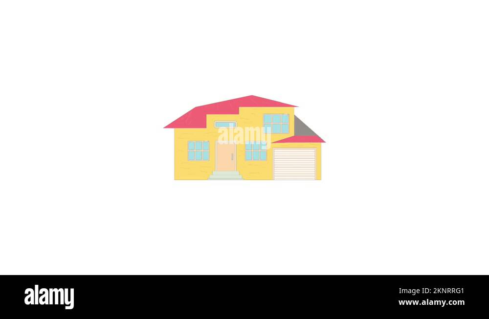 Two storey house cartoon icon Stock Videos & Footage - HD and 4K Video ...