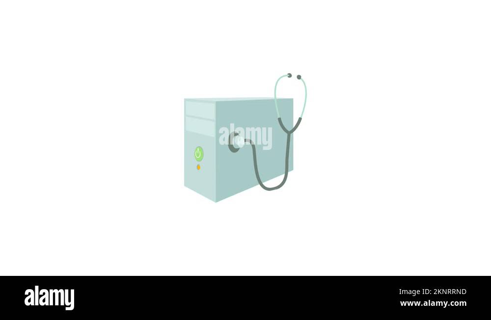 Repair of computer system unit icon animation Stock Video Footage - Alamy