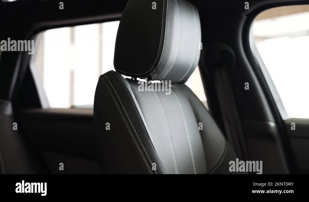 leather driver's seat, in modern luxury car land rover velar Stock ...