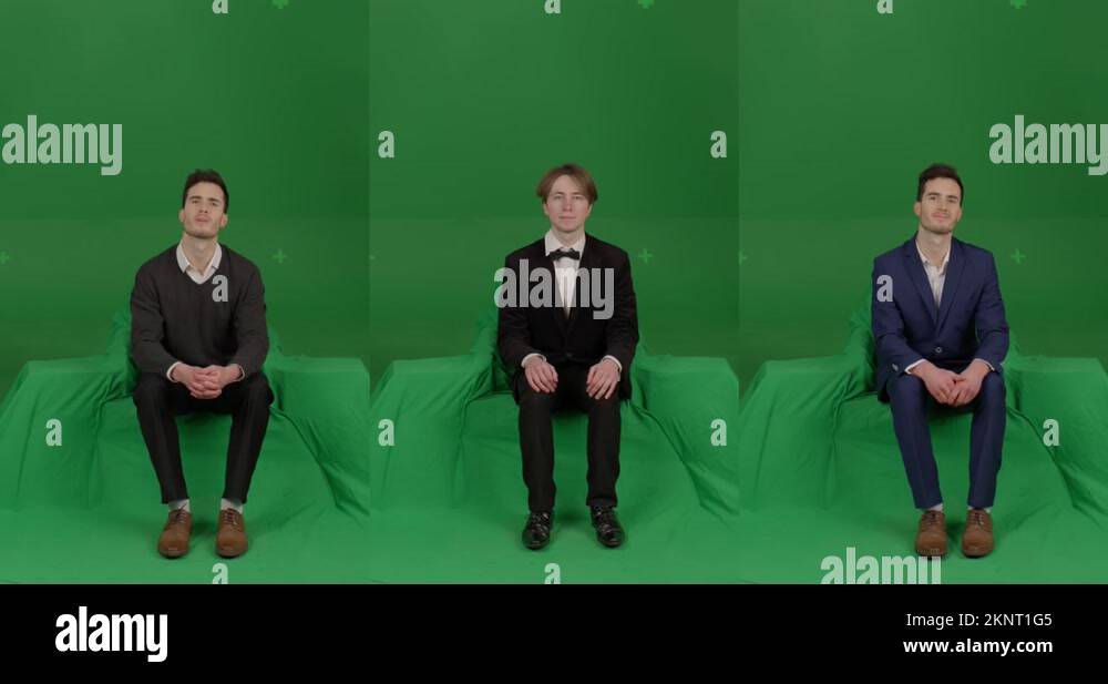 GREEN SCREEN CHROMA KEY Spectators wearing formal attire watching ...