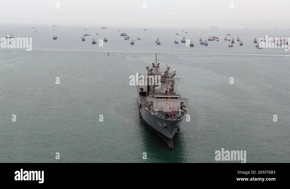 BAP Tacna ARL-158 In Callao, Peru. Peruvian Navy Ship Acquired From ...